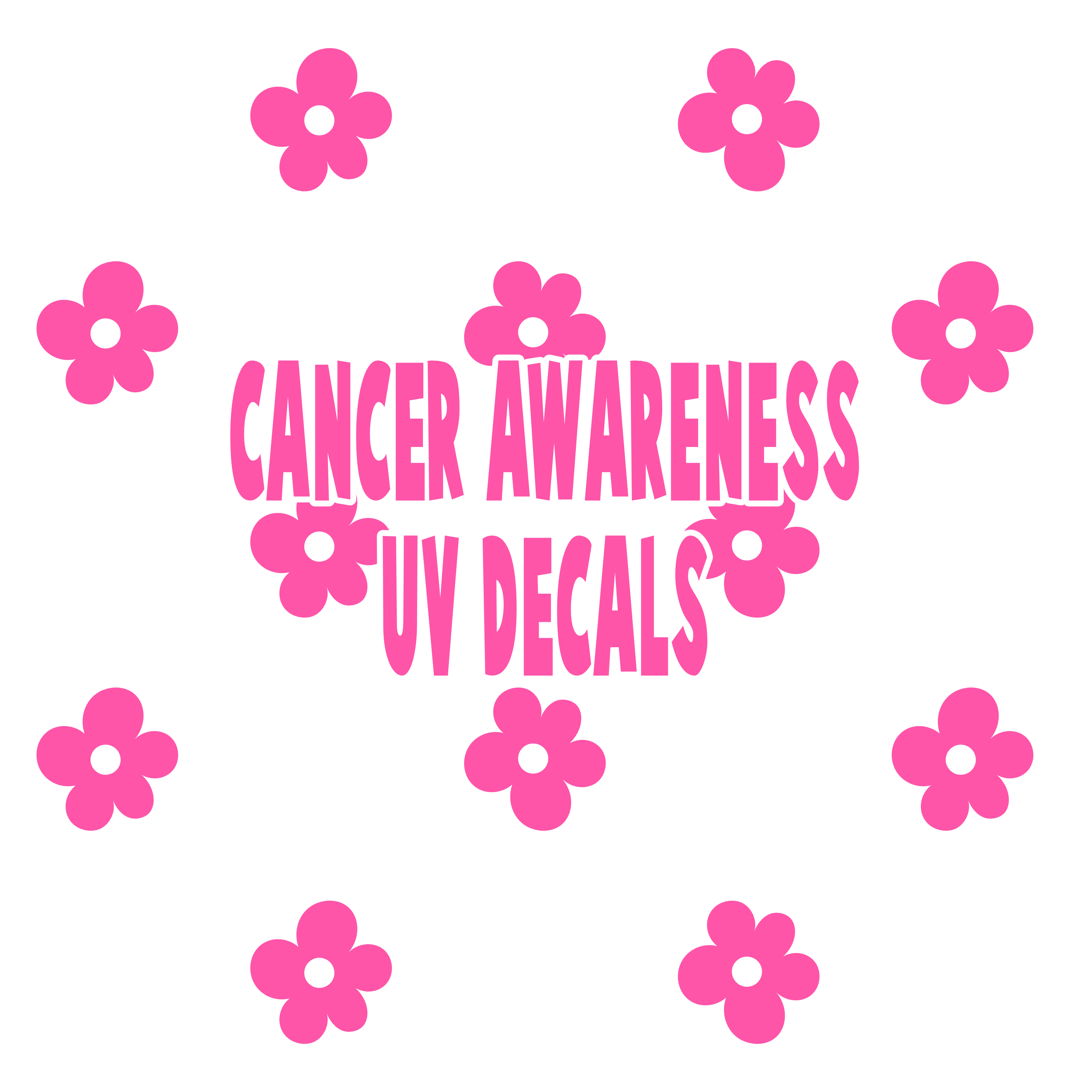 Cancer Awareness UV Decals – Design Sisters and Blanks