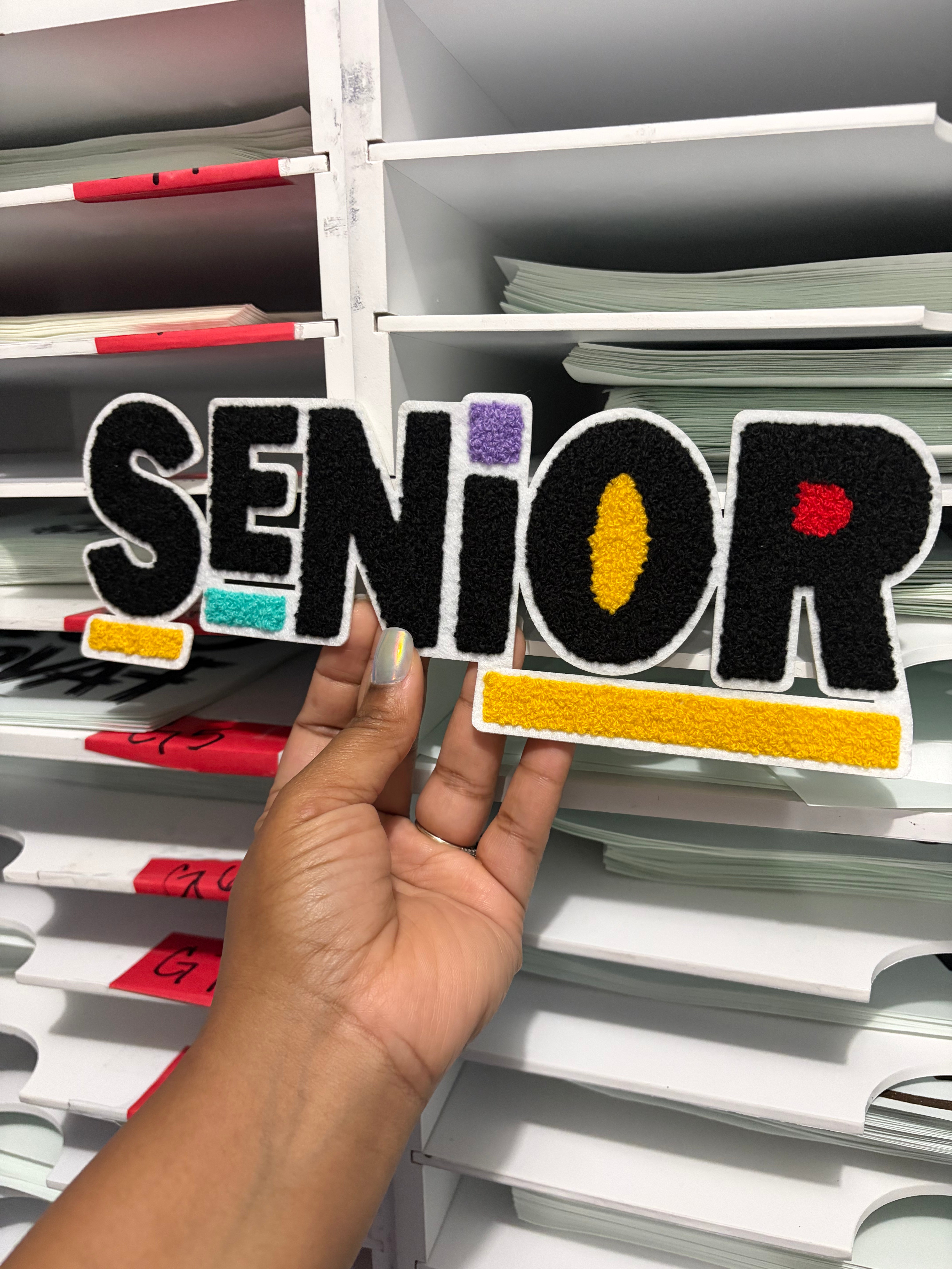 Retro Senior Custom Chenille Patches for Jackets | Embroidered & Varsi ...
