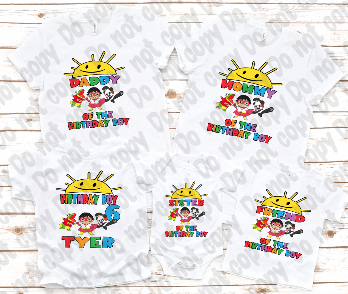 Ryan's World Family Bundle PNG File – Design Sisters and Blanks